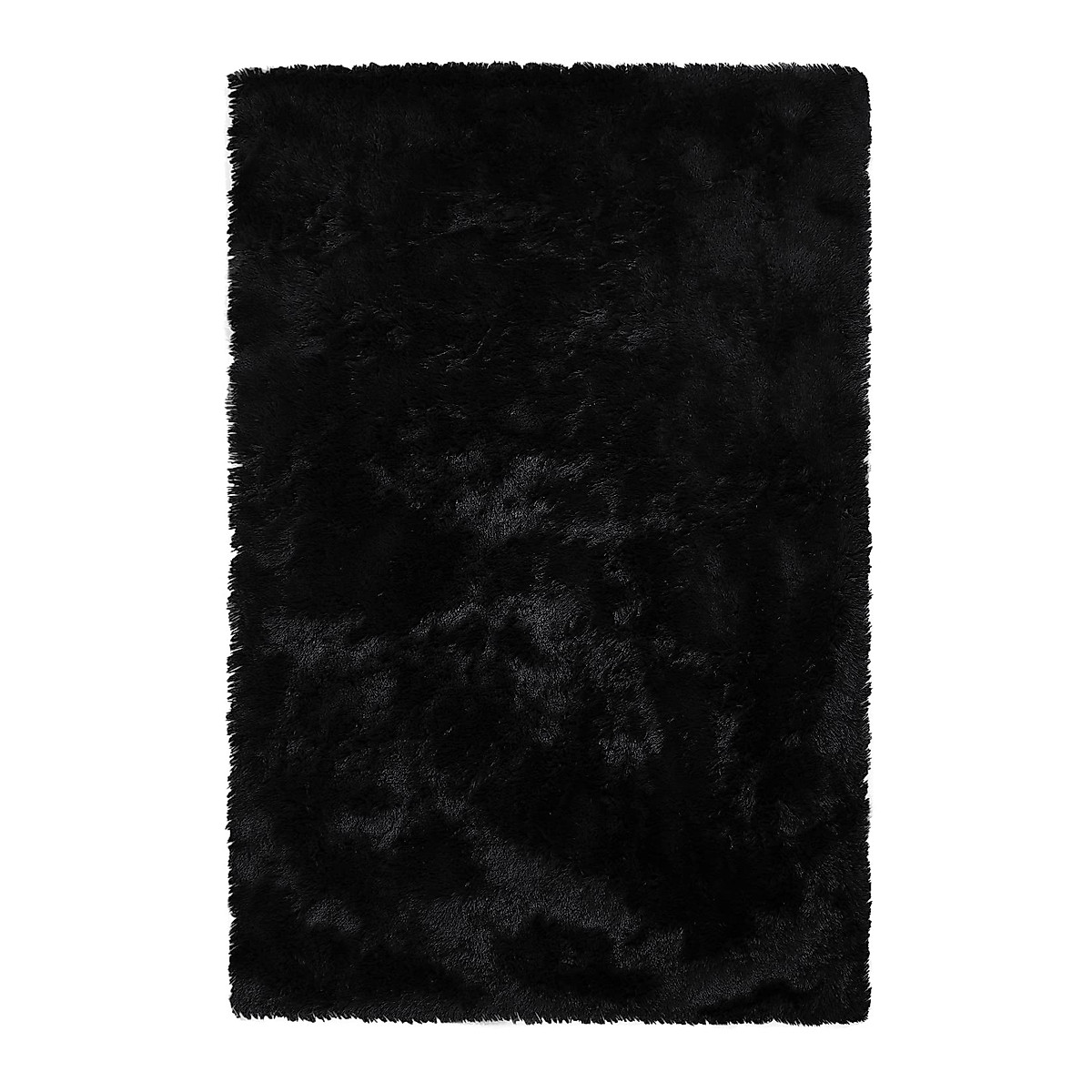 GlowSol Shaggy Area Rug 9×12 Large Fluffy Rugs Shaggy Rug for Living Room Thick Furry Rugs Ultra Soft Fuzzy Rug Non Slip Faux Fur Area Rug, Black 9x12