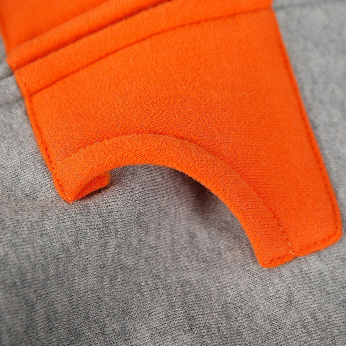 Bebone Hooded Fleece Romper for Baby Girls Boys Cartoon Animal Fox Jumpsuit (0-3M, Orange)