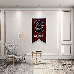 Bayyon Orks Banner Flag 30x50 Inch Man Cave Home Office Bed Room Decor (Red)