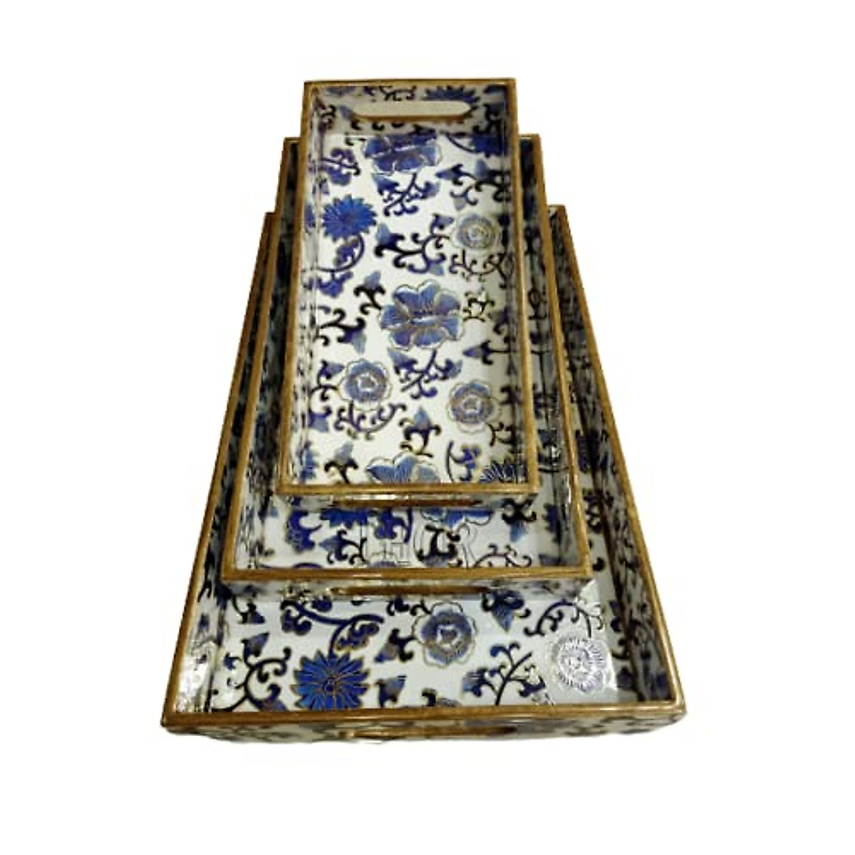 3 Pack Serving Tray | Set for Coffee Food | Breakfast | Dinner Trays Set for Food, Coffee | Breakfast | Tea, Snack | Wooden Decor Tray Used in Kitchen | Dining Room | Party | Restaurants