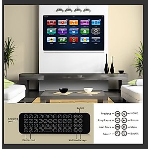 iPazzPort Mini Bluetooth Keyboard Wireless with Silicone Sleeve add to Alexa 2nd/3rd Gen Remote Control for Amazon Firestick, Fire TV Stick /4K/Max/Lite/Cube (2nd Gen), Echo Show 15
