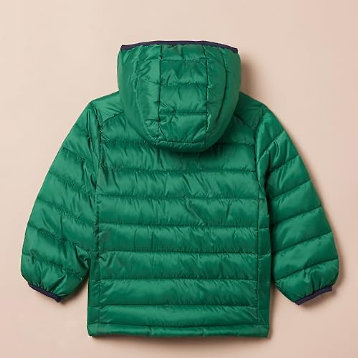 Amazon Essentials Toddler Boys' Lightweight Water-Resistant Packable Hooded Puffer Jacket, Green, 2T