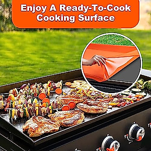 NancyL Griddle Mat Silicone Protective Cover, 【Upgraded Full-edge】28" Silicone Grill Cover Blackstone Accessories for Blackstone 28 Inch Griddle - Heavy Duty Food Grade Silicone BBQ Grill