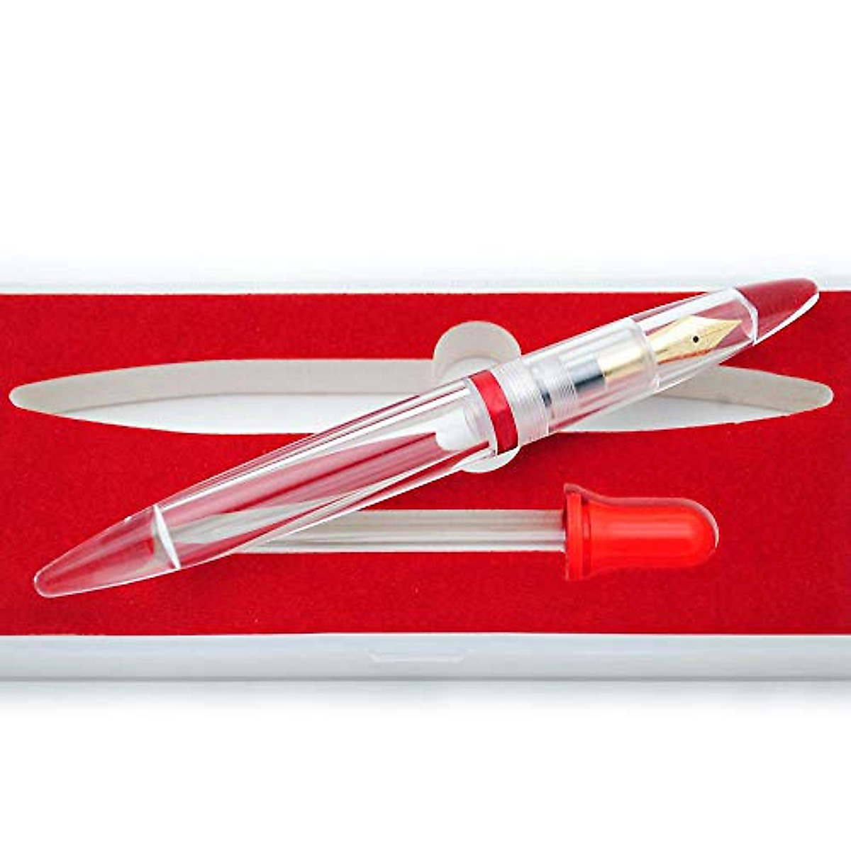 czxwyst M2 Large Ink Capacity Eyedropper Fountain Pen Eye Dropper Filling Pen Set for Collection/Business/Signature/Student/Office/Calligraphy (Fine Nib)