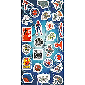 Spiderman Throw Blanket Bundle - Spiderman Kids and Teens Blanket, Stickers, and More for Boys and Girls | Spiderman Blanket Size 40" x 50"