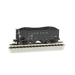 Bachmann Industries USRA 55-Ton 2-Bay Hopper Clinchfield Train Car, N Scale