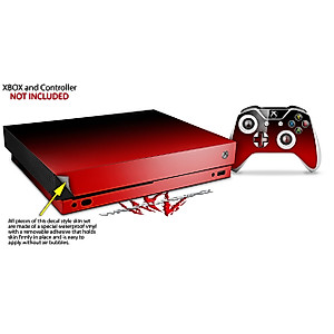 WraptorSkinz Decal Vinyl Skin Wrap Compatible with Xbox One X Console and Controller - Smooth Fades Red Black