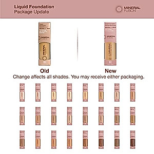 Mineral Fusion Full Coverage Foundation, Liquid Foundation - Neutral 1- Fair Complexion w/Neutral Undertones, Lightweight Matte Finish, Up to 12 Hr Hydration, Hypoallergenic & Vegan, 1 fl. oz