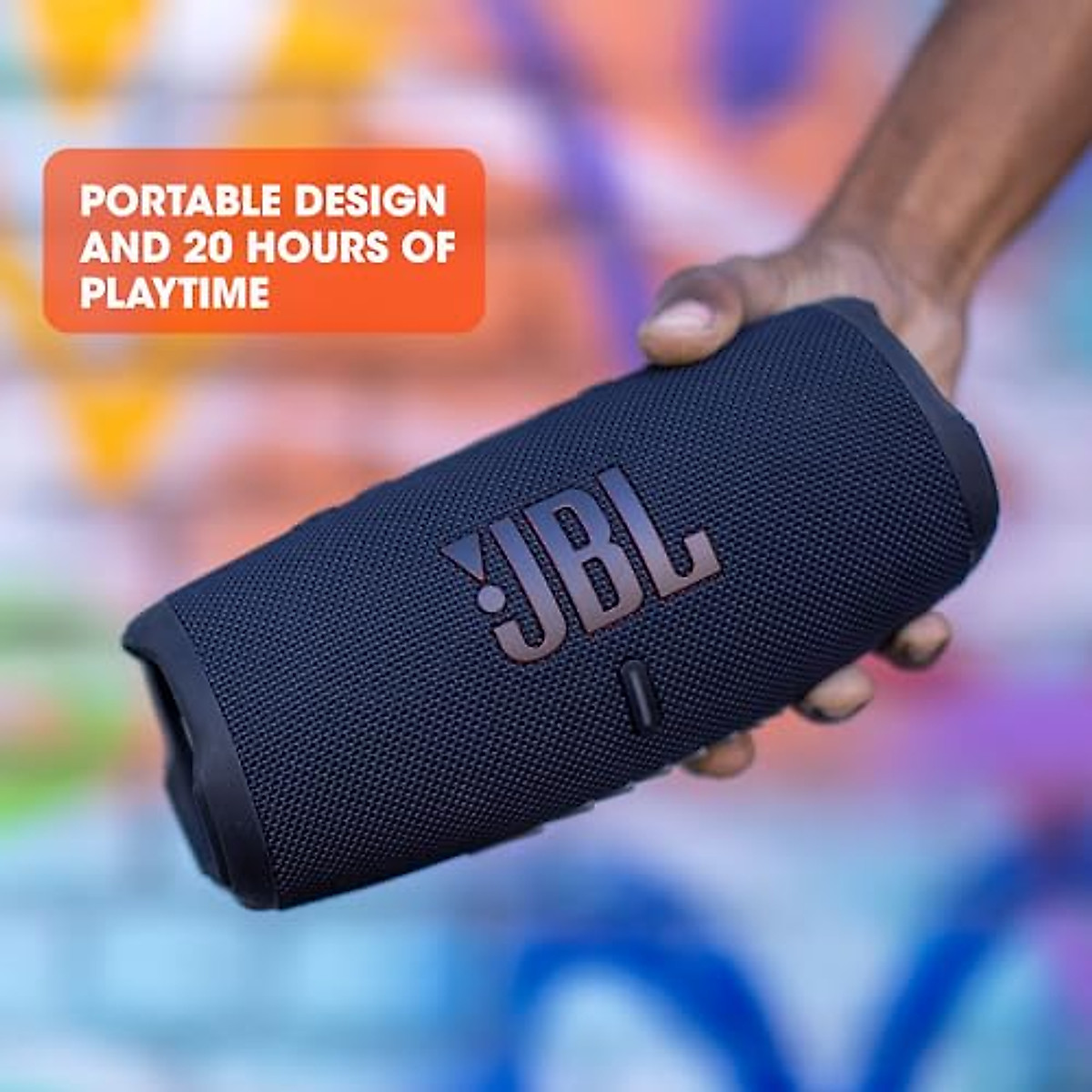 JBL CHARGE 5 - Portable Waterproof (IP67) Bluetooth Speaker with Powerbank USB Charge out, 20 hours playtime, JBL Partyboost (Blue)