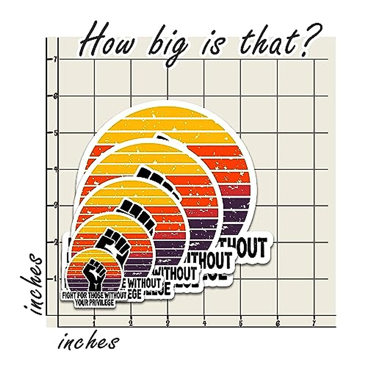 Miraki Fight For Those Without Your Privilege Sticker, Black Fist Sticker, Raised Fist Sticker, Water Assitant Die-Cut Vinyl Funny Decals for Laptop, Phone, Water Bottles, Kindle Sticker