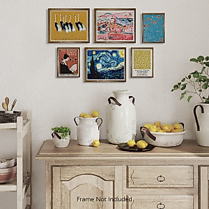 Eclectic Decor Wall Art Prints - Van Gogh Klimt Painting - Maximalist Room Decor - Modern Contemporary Museum Pictures - Abstract Minimalist for Bedroom, Living Room - Aesthetic Aura Posters