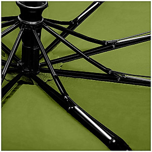 RainPlus Windproof Travel Umbrella - Compact, Automatic, Folding and Portable - Umbrellas For Rain for Men and Women - Car, Backpack, Purse, Strong & Wind Resistant (Green)