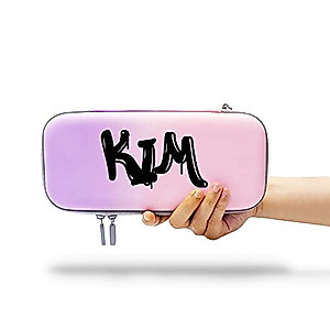 Personalized Pink Carry Case Made For Nintendo Switch/Switch OLED Console Custom Name Games with 10 Games Cartridges Protective Travel Case for Gamers Kids Gift for Girls Women NC2
