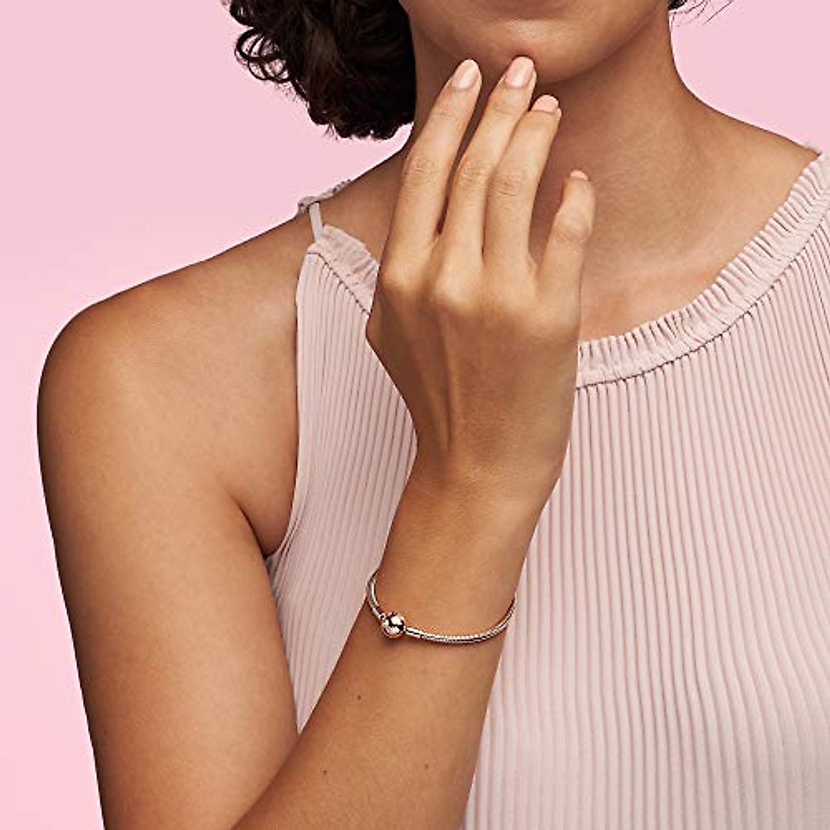 PANDORA Smooth Rose Clasp Bracelet