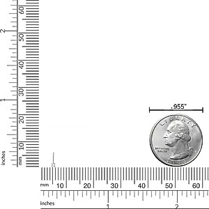 Lavari Jewelers 22 Gauge L-Shape Nose Ring for Women I 2 mm Cubic Zirconia Nose Ring for Her I 14k White Gold Nose Ring I CZ Unisex Stud Hypoallergenic Nostril Piercing Jewelry I 22G Body Piercing