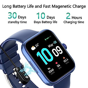 Smart Watch (Answer/Make Call), 1.8" Smartwatch Fitness Tracker for Android and iOS Phones with Heart Rate Sleep Tracking, Multi Sport Modes, Blood Oxygen, Ai Voice Control,Fitness Watch for Women Men