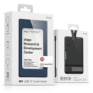 elago iD1 USB ID Card Holder (reddot Design Award Winner 2014) - Jean Indigo(USB Flash Drive Not Included)