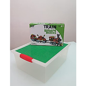 Romanoff 12 QT Clear Storage Box with Red Snap Handle. Great for Toys,Garage & Laundry Room Organization. ***Stores Kinetic Sand Perfectly!!***