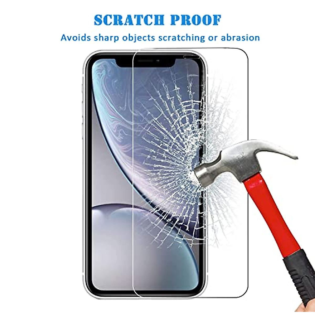 AVOAR 3 Pack Screen Protector for iPhone 11 / iPhone XR, for iPhone 11 Screen Protector, 6.1 Inch HD Clear Tempered Glass Full Screen Case Friendly, Anti-Scratch, Bubble Free, Case-friendly