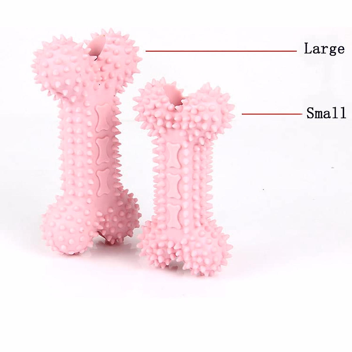 HaLumYi Rubber Bones for Dogs, Flexi Chew Dog Better Bones, Bite Force Dog Toy, Teething Dog Toys for Puppies, Small, A-Yellow