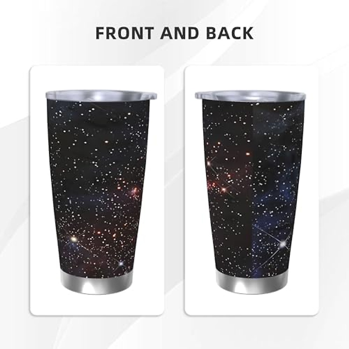 AYCZN Space Stars 20 OZ Tumbler Stainless Steel Travel Coffee Mug, Galaxy Planet Insulated Water Bottle with Lid and 2 StrawsLeakproof Thermal Cup