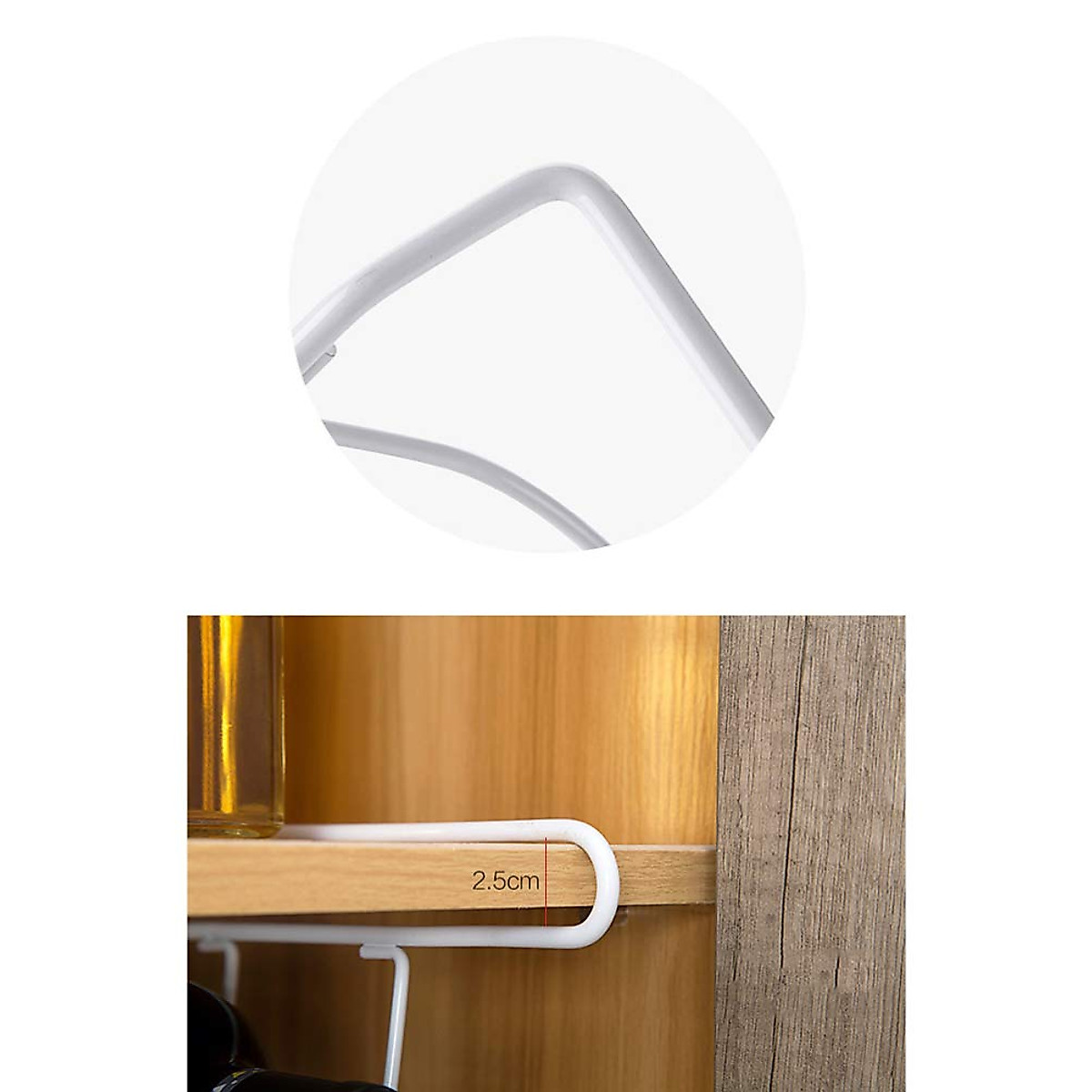 PATKAW Refrigerator Wine Rack Fridge Wine Rack Under Cabinet Organizer Beer Soda Can Dispenser Water Bottle Holder Iron Organizer Bins Space Saver for Home Party Bar Stackable Wine Rack