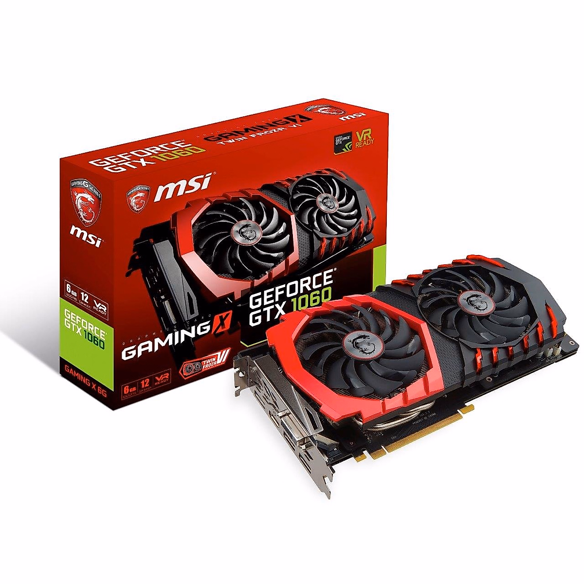 MSI GAMING GeForce GTX 1060 6GB GDRR5 192-bit HDCP Support DirectX 12 Dual TORX 2.0 Fan VR Ready Graphics Card (GTX 1060 GAMING X 6G)