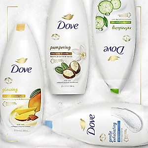 Dove Glowing Body Wash For Revitalized, Refreshed Skin Mango Butter and Almond Butter Cleanser That Effectively Washes Away Bacteria While Nourishing Your Skin 22 oz 4 Count