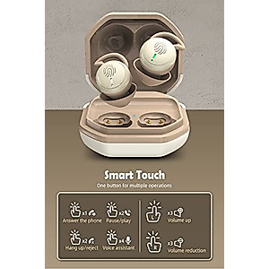 SZHTFX Sleep Earbuds Small Bluetooth Earbuds Mini Wireless Discreet Earbud for Music, Home, Work (Nude)