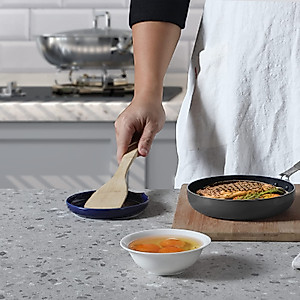 GDCZ Ceramic Spoon Rest for Stove Top - 5 Inches Large Spoon Holder for kitchen Counter, White Coffee Spoon Rest, Cooking Utensil Rest, Kitchen Accessories, Dishwasher Safe, Set of 1,Navy