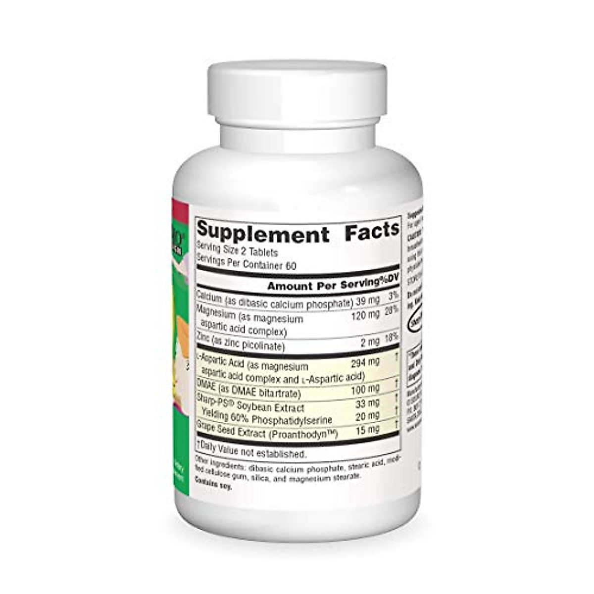 Source Naturals Attentive Child - Healthy Cognitive Nutrients for Active Children - Improved Focus & Attention with DMAE, Magnesium, Zinc & Grape Seed Extract - 120 Tablets