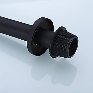 Bottle Trap Brass, Nicmondo 1 1/4 Round Bottle P-Trap Decorative Lavatory Basin Sink Waste Traps Drain Tube Kit Adjustable Height, Matt Black