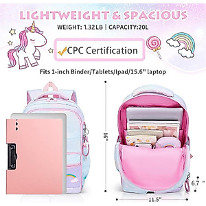 Girls Backpack, School Backpacks 16*11.5*7.5in for Girls, Cute Book Bag with Compartments for Teen Girl Kid Students Elementary Middle School, Kids' School Bag, Blue