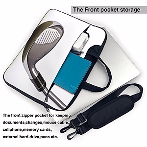 Golf Club Laptop Bag Slim Computer Bag Portable Shoulder Bag Laptop Case Cover For Woman Man 15.6 Inch