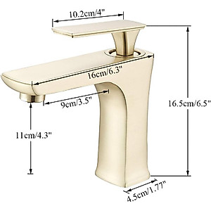 Brushed Gold Basin Faucets Waterfall Bathroom Faucet Single Handle Basin Mixer Tap Bath Faucet Brass Sink Water Faucet