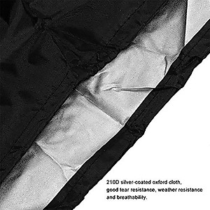 Outdoors Courtyard Snow Thrower Cover Waterproof Rainproof Dust-Proof Protection Universal Size Snow Thrower Protector Cover Black 109x81x89/127cm