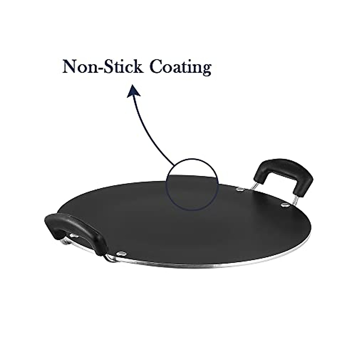 Vinod Non-Stick Pathri Tawa, 31.5 cm, blue and black