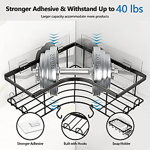Vmiya Shower Caddy Corner with Replacement Adhesive Strips