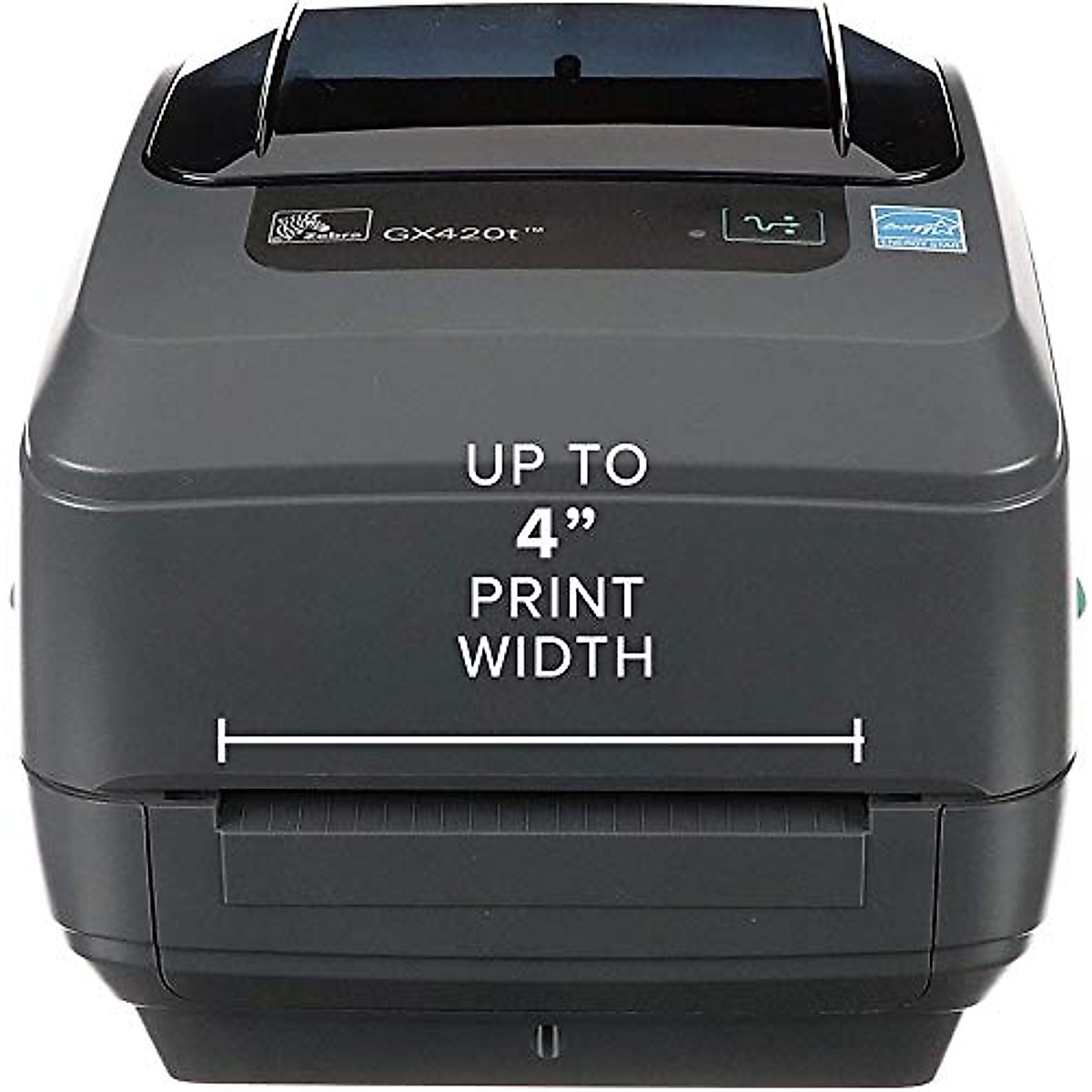 ZEBRA GX420t Thermal Transfer Desktop Printer Print Width of 4 in USB Serial and Parallel Port Connectivity GX42-102510-000