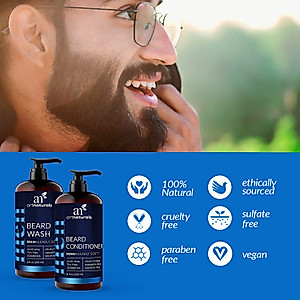 Artnaturals Beard Shampoo and Conditioner Set - Softens, Strengthens and Smooths Mustache and Beard Hair - All Skin and Hair Types