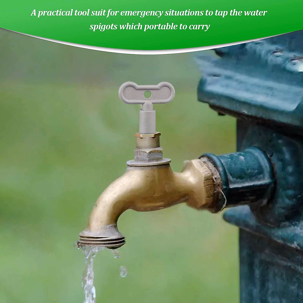 LanKstet 5/16 80132 Sillcock Water Key,Water Spigot knob Keys,Outdoor Faucet Handle,Square Stem Outside Shut Off Valve Hose Key,3 pcs