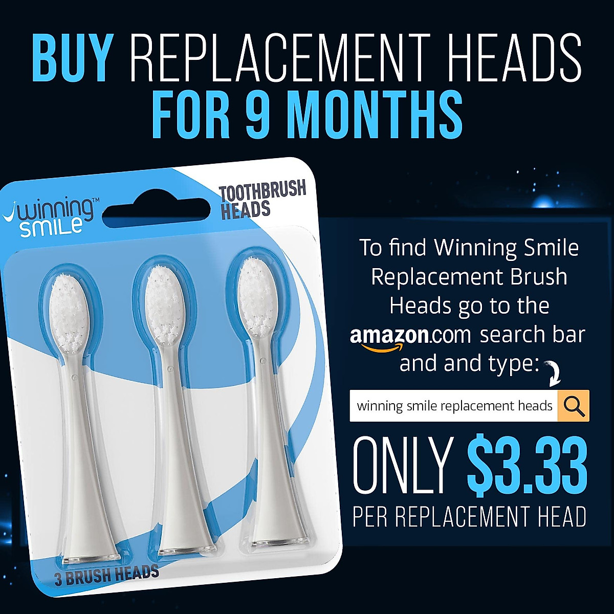 Winning Smile Electric Toothbrush Dental Kit for Adults - Best Sonic Power Cleaning Technology - Rechargeable Electronic Toothbrushes