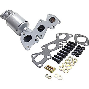 Evan Fischer Catalytic Converter Set of 2 Compatible with 2006-2007 Hyundai Sonata, 2006-2010 Azera, 2007-2008 Entourage, Fits 2006-2010 Kia Sedona Firewall and Radiator Side