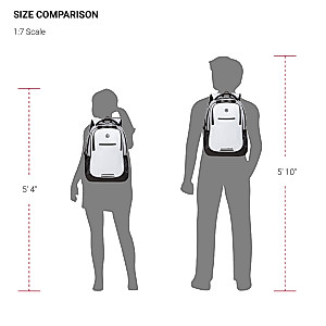 SwissGear Cecil 5505 Backpack, Fits 16 Inch Laptop, White, Medium