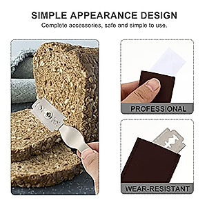 Luxshiny Sourdough Lame Blade Knife 1 Set Bread Lame Tool Set Stainless Steel Bread Bakers Slasher Tool Hand Crafted Dough Scoring Knife Cutter with Replacement Blades Cover Cutter Cover