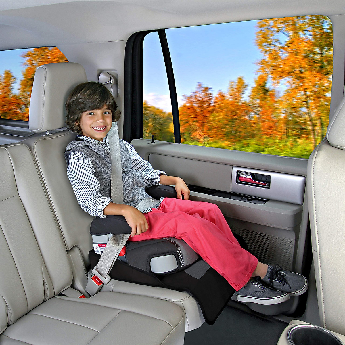 SafeFit Booster Seat Indentation, Spill, Stain Protector (Black, Designed for Booster Seats)