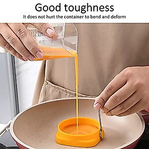 Nonstick Cooking Rings for Frying Eggs,Nonstick Egg Rings,Quadrate Round Dual Use Crumpet Ring Mold Shaper,Silicone Egg Ring,Portable Grill Accessories for Breakfast