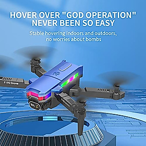 Mini Drone with Dual 4K HD FPV Camera Remote Control Toys Gifts For Kids Adults with Altitude Hold Mode Function, Headless Mode One Key Start, Trajectory Flight, 3-Level Flight Speed (Blue)