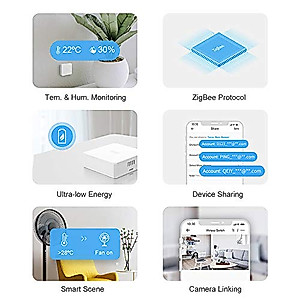 SONOFF SNZB-02 ZigBee Mini Indoor Temperature and Humidity Sensor for Checking the Room Climate, SONOFF ZigBee Bridge Required, Indoor Thermometer Hygrometer with Alert, Works with Alexa, Google Home