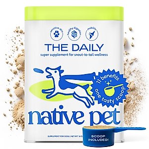 Native Pet The Daily Dog Supplement - 11 in 1 Dog Multivitamin - Tasty Scoop with Dog Supplements & Vitamins - Multi Vitamin for Dog Energy, Mobility, Skin & Coat - 12 Active Ingredients 14 oz